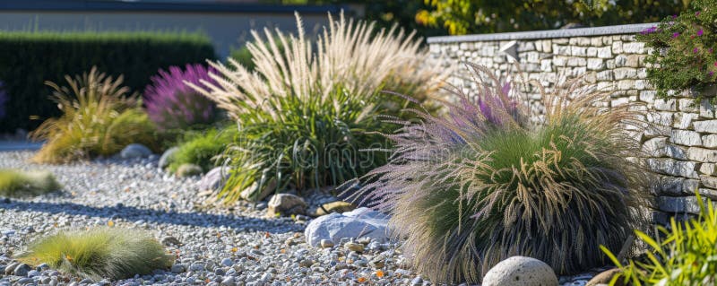 A Contemporary Garden with a Focus on Textures, Including Smooth ...