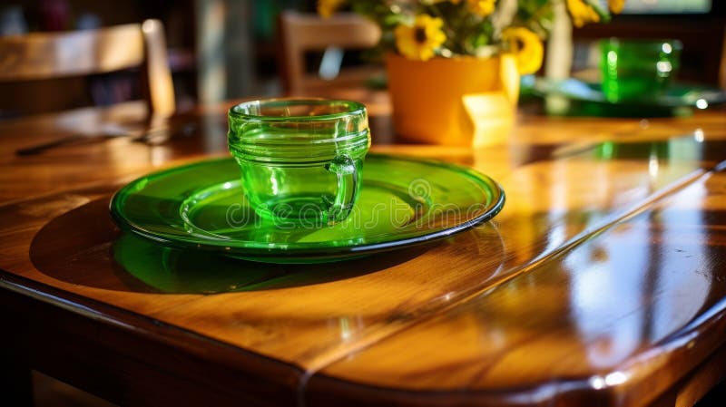 Contemporary Glossy Kitchen Table Design a Close Up Look at Modern ...