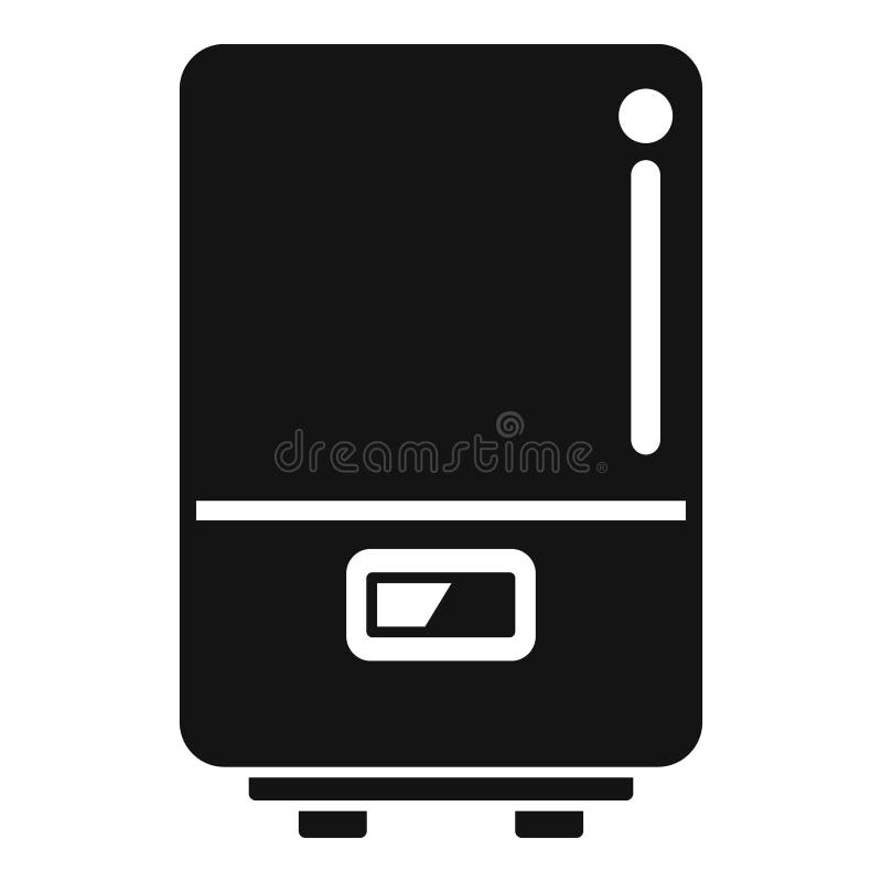 Black and White Vector Icon Representing a Contemporary Fridge Stock ...
