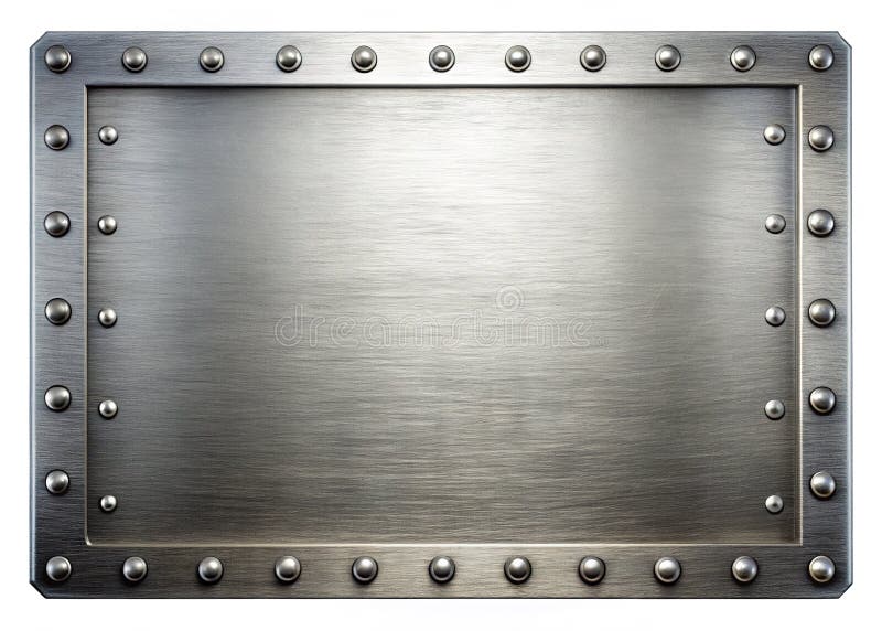 Contemporary Gray Sheet Metal Frame with Rivets a Seamless Industrial ...