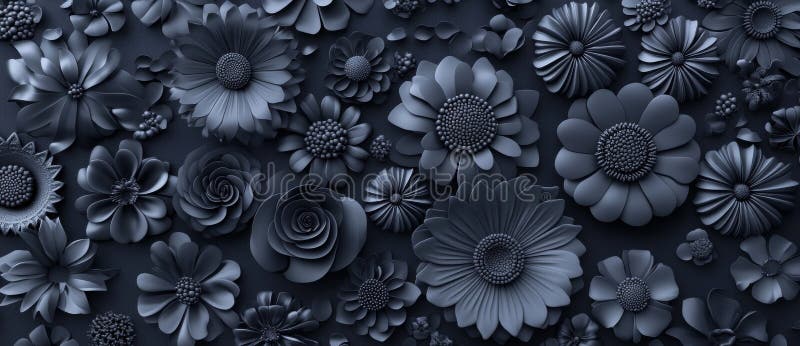 Contemporary Grey Anthracite Lace Flower Pattern Wall Texture ...