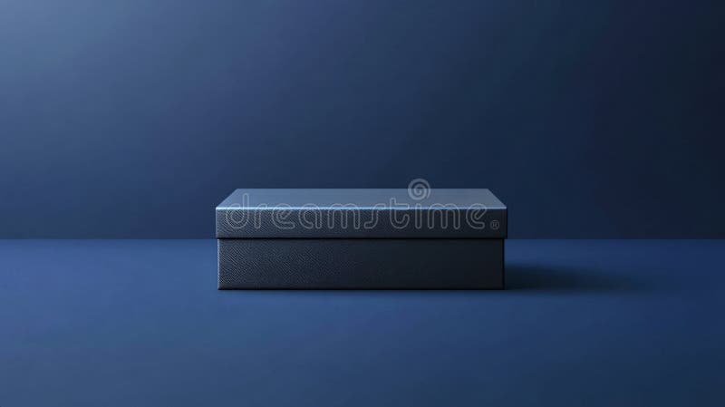 Contemporary Grey Packaging Box on Deep Blue Background Showcasing ...