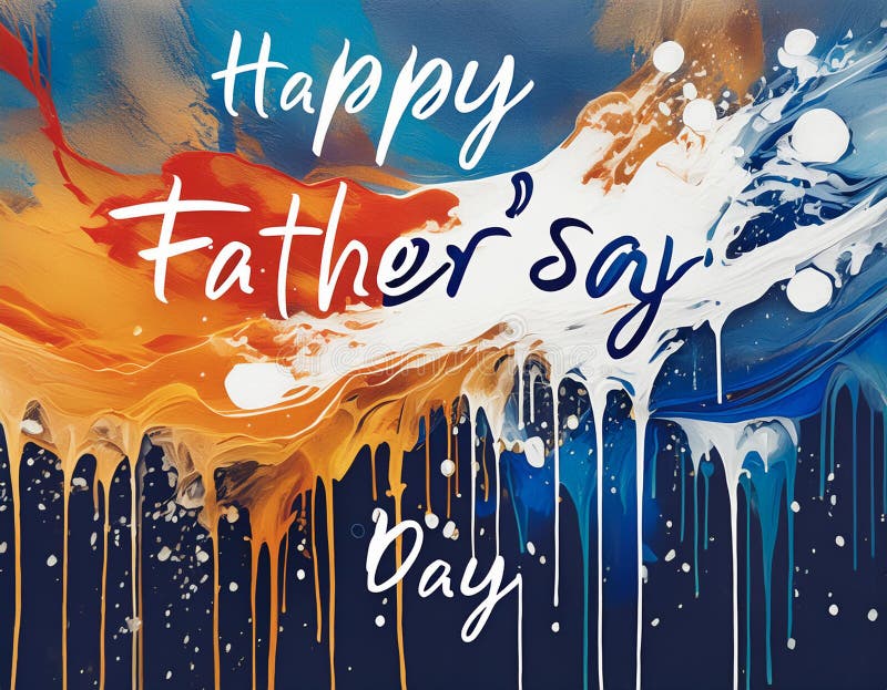 A Contemporary Happy Father S Day Greeting Card Showcasing Dynamic ...