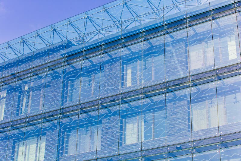 Hi-tech Buildings Concept. Modern Highrise Constructions In City Stock ...