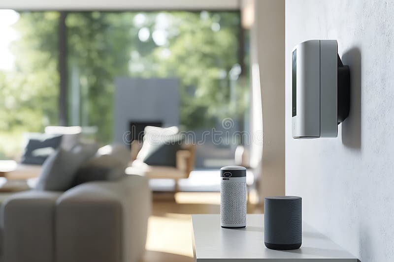 Contemporary Home Automation System with Sleek Wall-Mounted Control ...