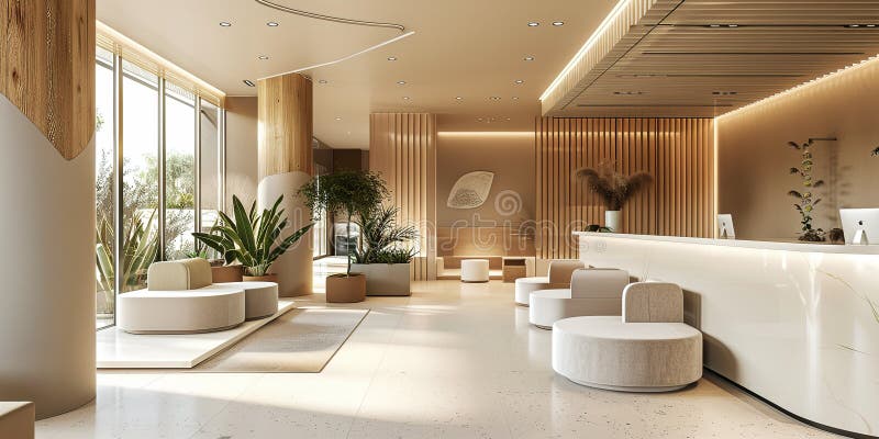 Contemporary Hospital Waiting Room Interior Design Stock Image - Image ...