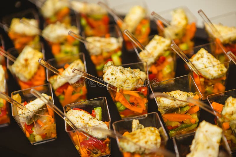 A Contemporary Hotel Dining Area Featuring a Sleek Buffet Setup. Stock ...