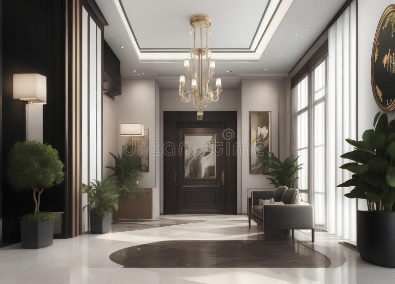 Contemporary Hotel Interior Design, Hotel Lobby, Rest Area Stock ...