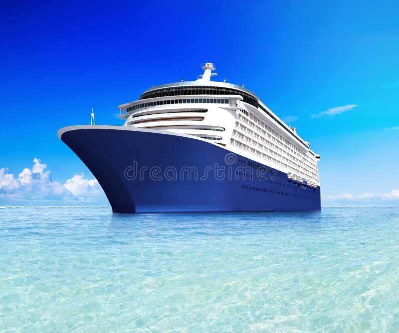Contemporary Huge Shiny Cruise Ship Stock Photo - Image of destinations ...