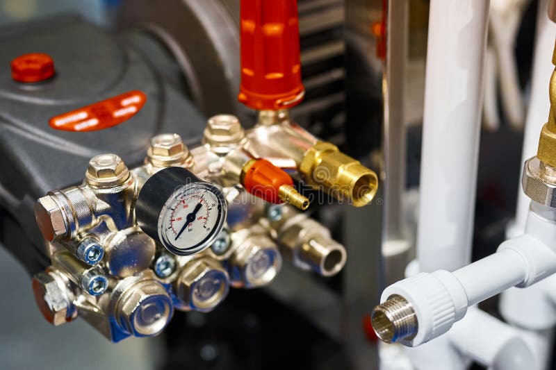 Hydraulic Distributor Connected To Complicated System Stock Image ...