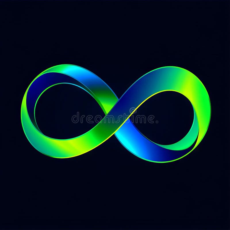 Contemporary Illustration Featuring an Abstract Liquid-shaped Infinity ...