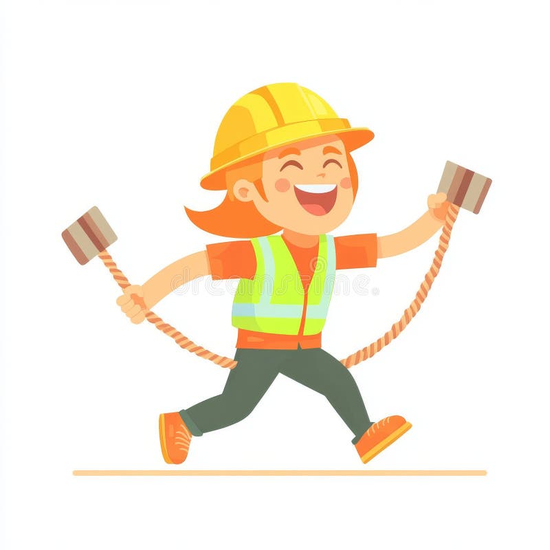 A Contemporary Image of a Man in Construction Holding His Tools Stock ...