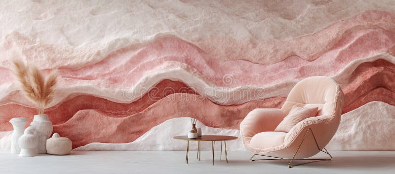 Contemporary Interior Backdrop, Wall Mock-up, 3D Rendering Stock ...