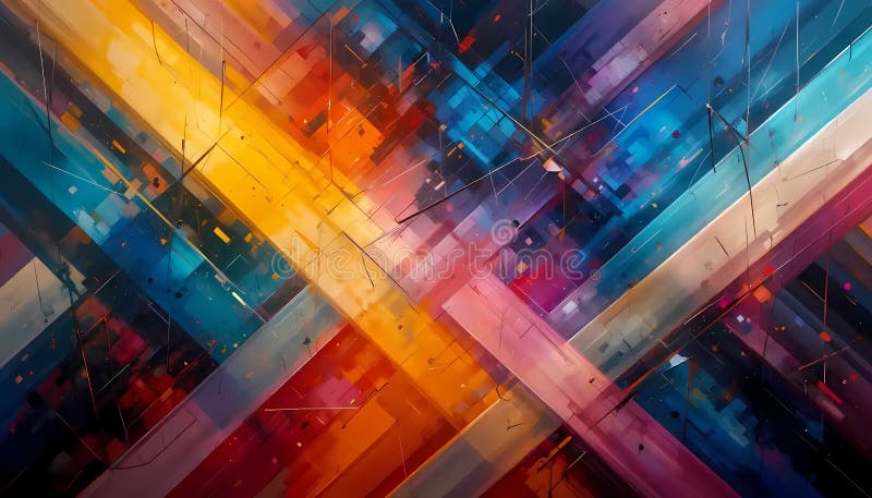 Contemporary Interior Design, with Angular Intersections, Luminous ...