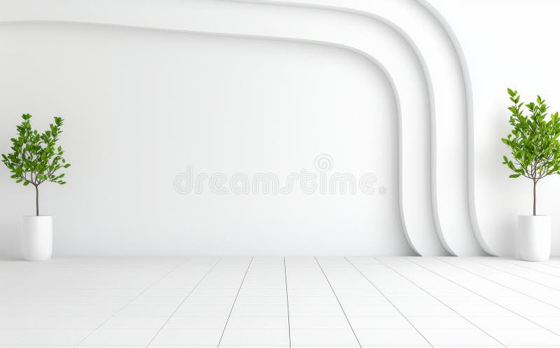 A Contemporary Interior Design Image in 3D, Showcasing a Minimalist ...