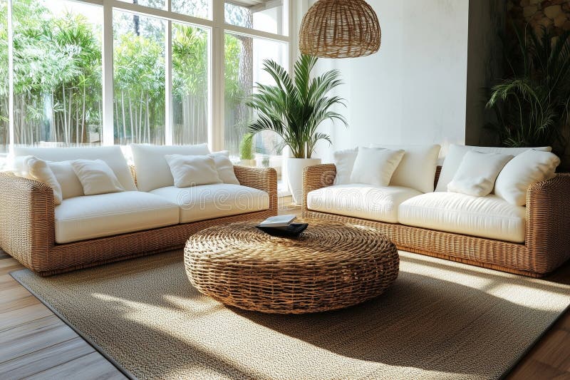 Contemporary Interior Design of the Living Room in Soft Neutral Tones ...