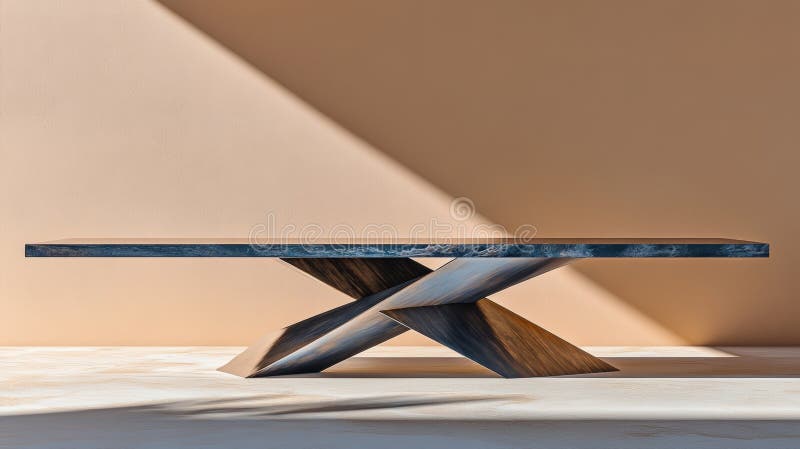 In a Contemporary Interior, a Dining Table with a Modern Stainless ...