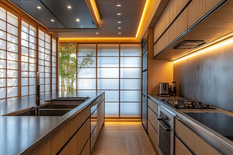 Luxury Kitchen Design, Contemporary Japanese Kitchen Featuring High ...