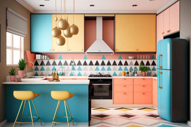 Contemporary Kitchen a 3D Rendering of Modern Interior Design Ai ...