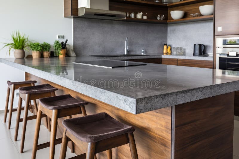 Contemporary Kitchen Design with Stylish Countertops, Ample Space, and ...