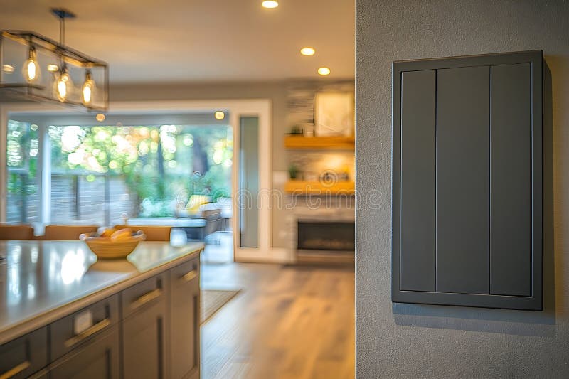 Contemporary Kitchen with a Modern Electrical Panel. Generative AI ...