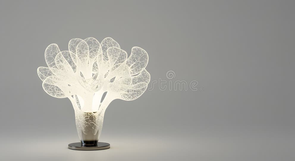 A Futuristic Abstract Lamp with Vein Like Design Stock Illustration ...