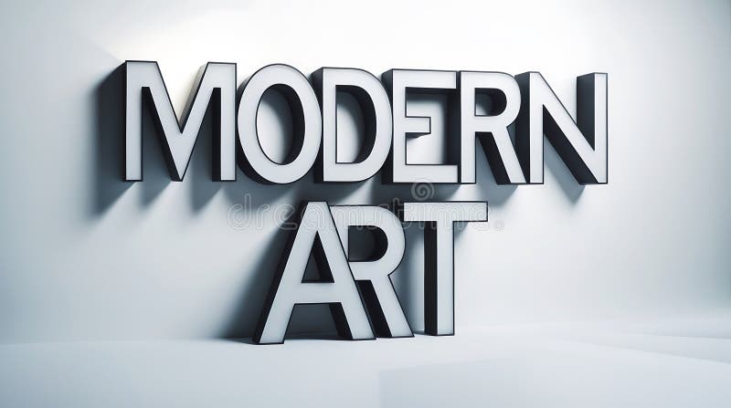 Contemporary Lettering Showcasing Modern Art Style Against a Light ...