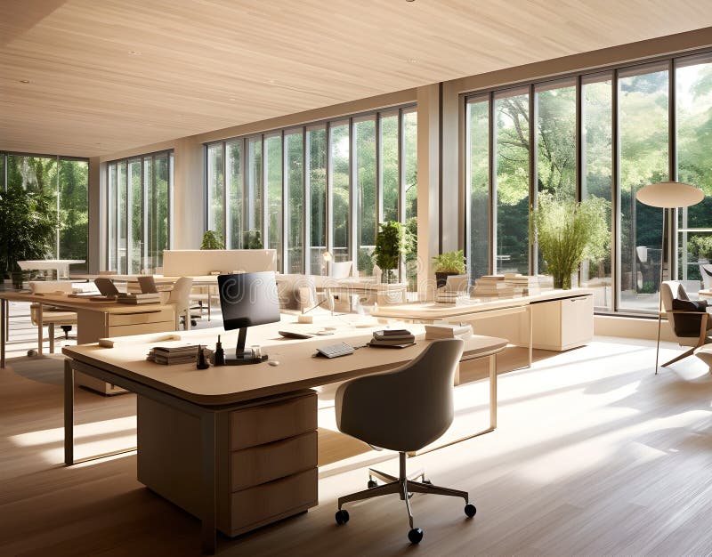 Contemporary Light-filled Workspace Blending Modern Design Elements ...