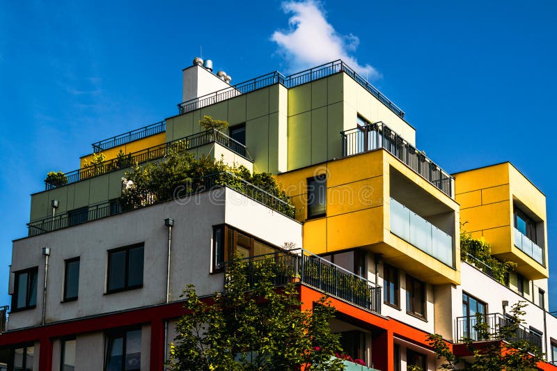 Contemporary Living: Modern Architectural Design with Vibrant and ...