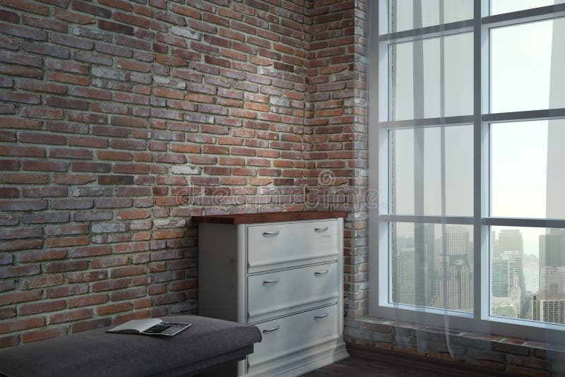 Contemporary Living Room Side Stock Illustration - Illustration of home ...