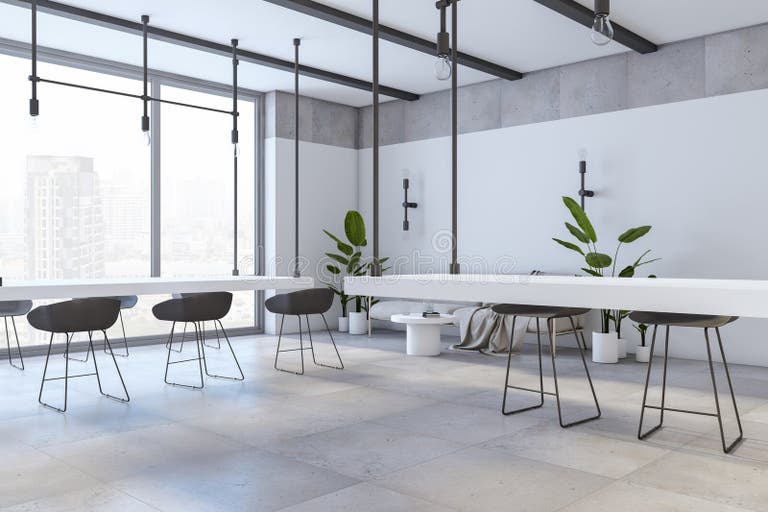 Contemporary Loft Tile Kitchen Interior. Stock Illustration ...