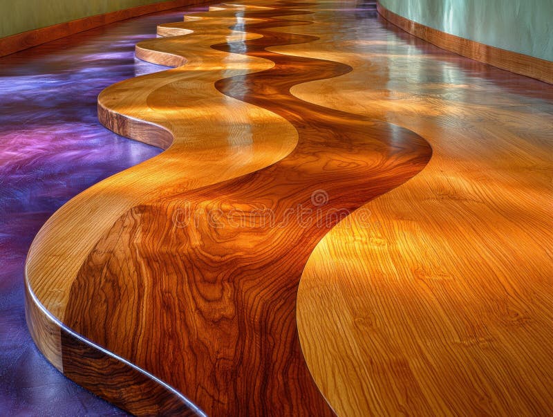 Contemporary Long Table with a Unique Curved Design Ideal for Modern ...