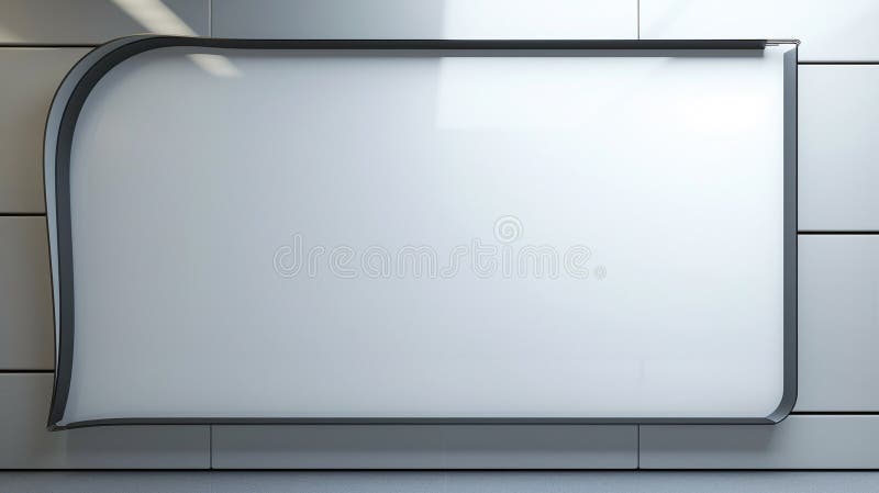 A Contemporary Media Wall Showcasing a Blank Screen LCD, Framed by a ...