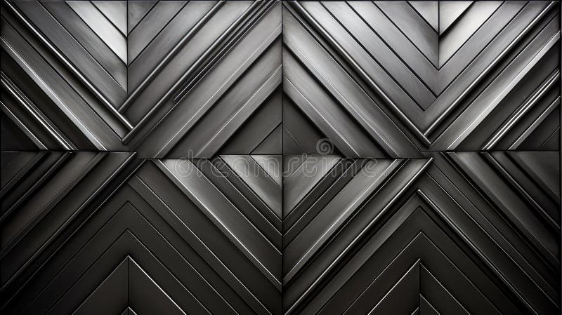 Contemporary Metal Panel Wall Stock Illustration - Illustration of ...