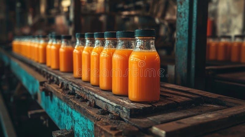 The Contemporary Method of Bottling Orange Juice in a Factory Setting ...