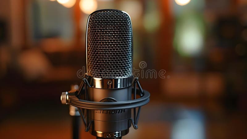 Contemporary Microphone in a Professional Recording Studio Setting ...