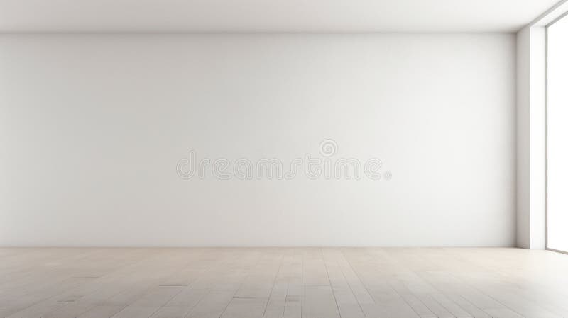 Contemporary Minimalist Empty Interior with Blank Wall. Generative Ai ...