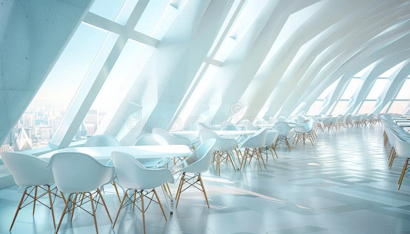 Contemporary Minimalist Interior with White Walls and Geometric ...