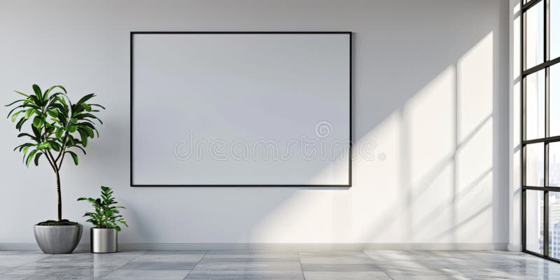 Contemporary Modern Home Space, Clean Minimalist Interior, Frame Mockup ...