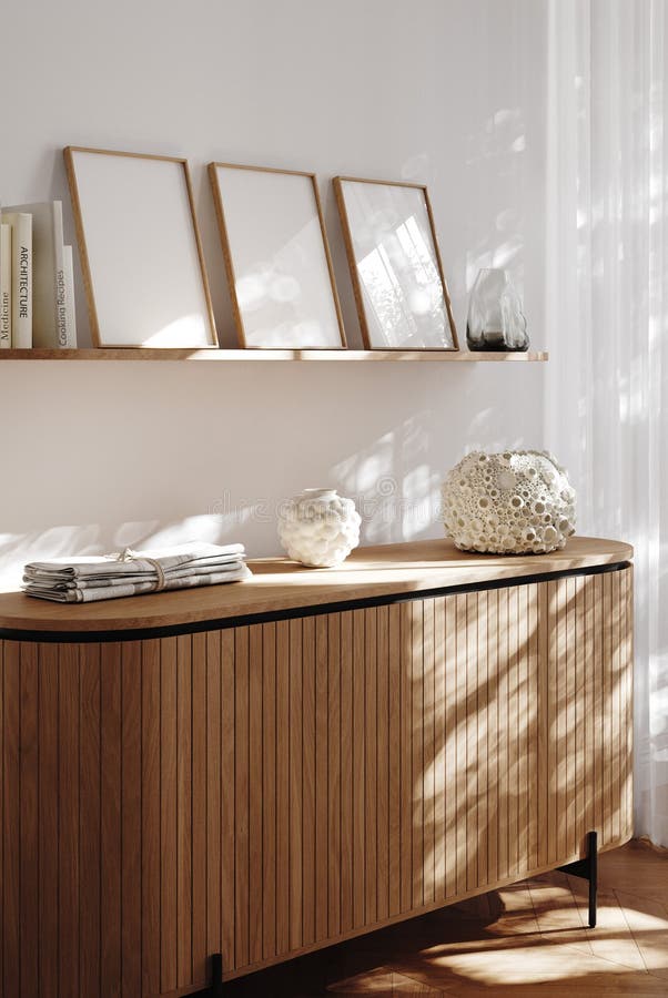 Contemporary Modern Home Space, Clean Minimalist Interior, Frame Mockup ...