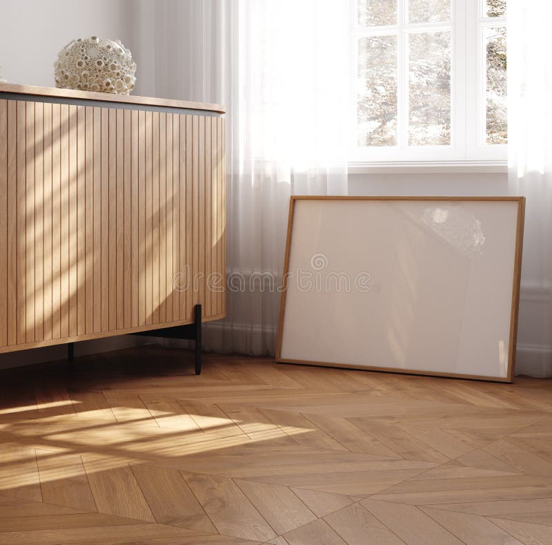 Contemporary Modern Home Space, Clean Minimalist Interior, Frame Mockup ...