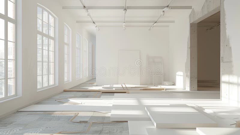 Contemporary Modern Room with New Floating Floor Installation in ...