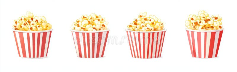 The Contemporary Movie Snack Selection Features Popcorn Paper Cups in ...