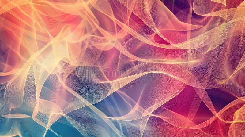 Contemporary Netting Patterns Create an Abstract Pattern in Vibrant ...