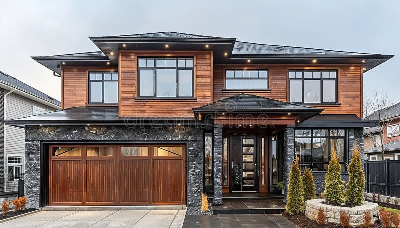 Contemporary New Construction Featuring a Luxurious Modern Home with an ...