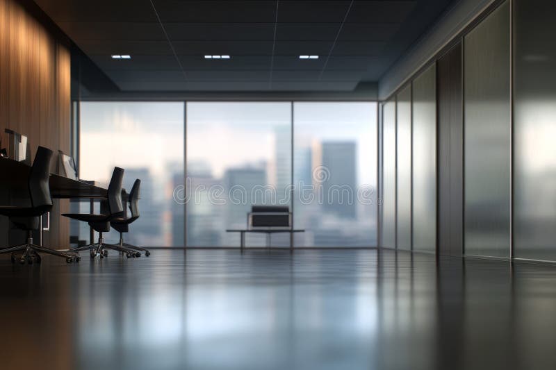 Modern Office Interior with Minimalist Desk Focus. AI Generative Stock ...