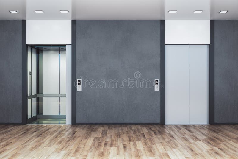 Contemporary Office Interior with Reception Desk and Plant, Abstract ...