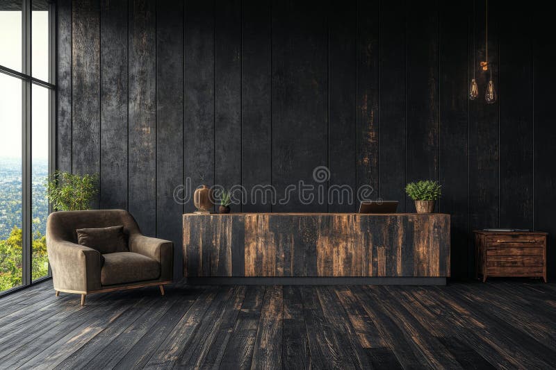 A Contemporary Office Reception Area with Comfortable Seating and a ...