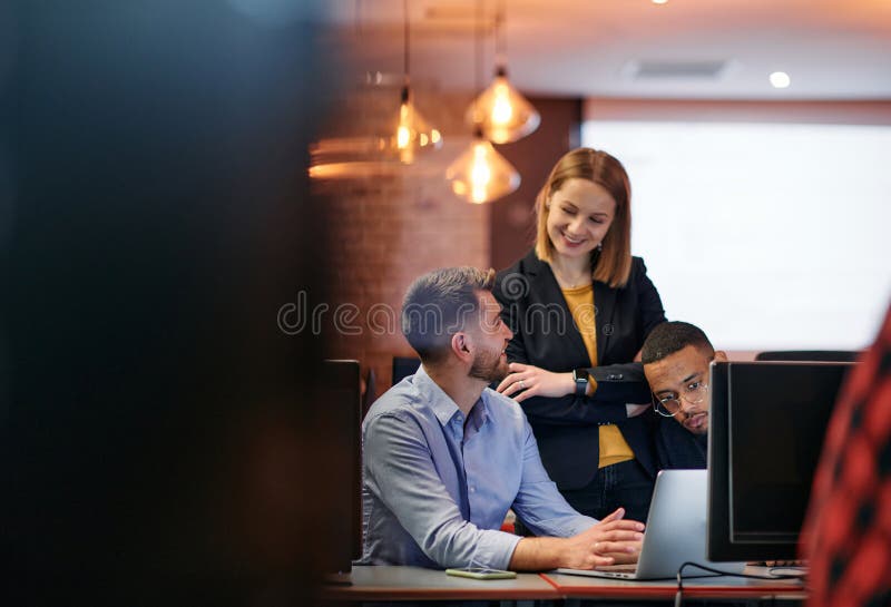 Strategic Business Meeting: Group of Professionals Collaborating in ...