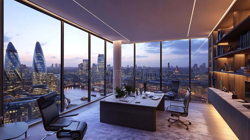 Contemporary Office Space with Expansive Glass Windows a Sleek and Open ...